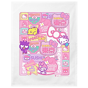 Bioworld Sanrio Hello Kitty Characters All Over Print Kitchen Dish Towel