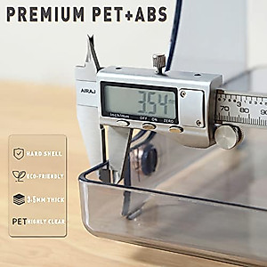 2 Layers Clear Countertop Makeup Organizer and Storage, Cosmetic Storage Tray, Vanity Trays Holder, Perfume Display Rack, Nail Polish Organizer, Assemble Easily, Hard Shell, Elegant, Gray