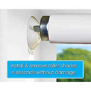 Redi Shade No Tools Simple Slide Inside Mount Roller Shade Bracket, White, 2 Pack