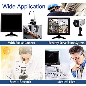 TPEKKA 10 Inch Security CCTV Monitor HD IPS 1024 x 768 Portable Mini TFT LCD Monitor BNC HDMI VGA AV Input for Computer PC FPV Screen DVR CCTV Cam Home Office Surveillance Raspberry Pi Gaming Display