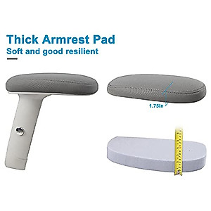 BOLISS 400lbs Ergonomic Office Chair with Super Soft Adjustable Arms,Molded Foam Seat and Lumbar Support Home Office Desk Chair,Swivel Computer Chair (Grey)