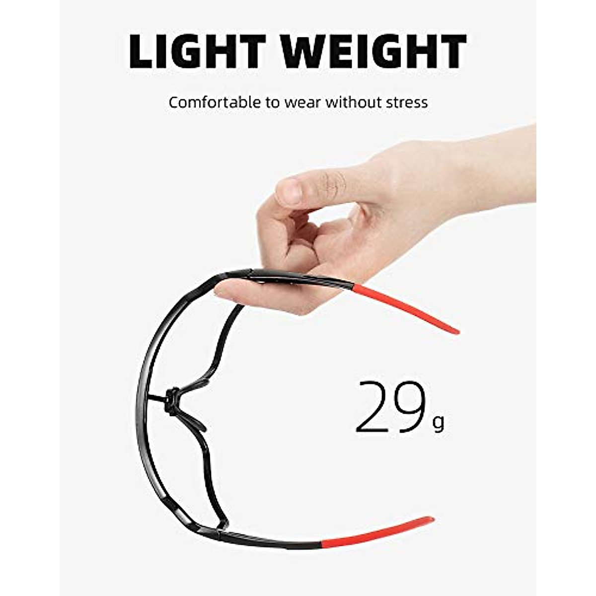 ROCKBROS Photochromic Sunglasses for Men Women Cycling Sunglasses Safety Sport Sunglasses UV Protection Transitions Sunglasses Driving Fishing Cycling Outdoor Sports