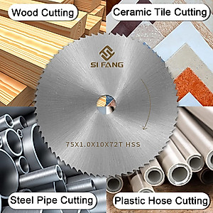 SI FANG 10Pcs 3 Inch Flap Disc Abrasive Grinding Wheels 60 Grit and 2Pcs 3 Inch x 3/8inx 72T HSS Circular Saw Blade, for Mini Angle Grinder Cordless Die Grinder
