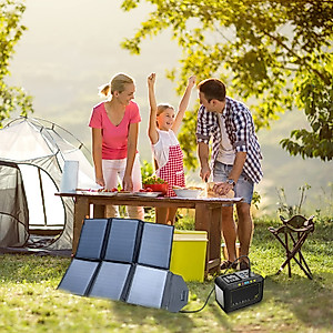 FlexSolar 60W Portable Solar Panels Chargers QC3.0 USB-A PD3.0 USB-C DC5521 8mm Output Foldable IP65 Waterproof Power Emergency Camping for Small Power Station Generator Tablets Battery Packs