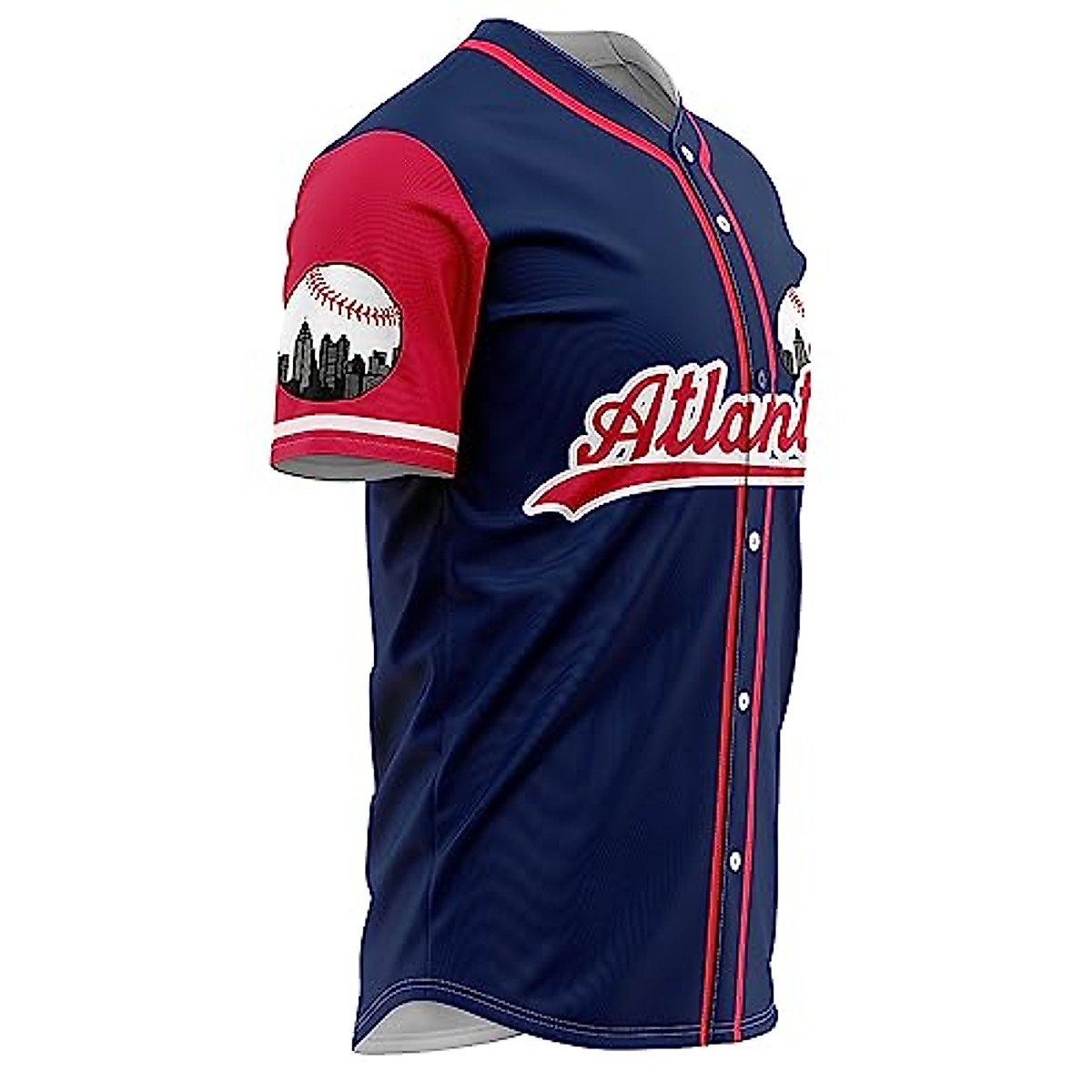 Ouwonkin Men's #99 Baseball Jersey, Women's Baseball Shirts, 90S Hip Hop Short Sleeve Jerseys for Party, Red Blue XL