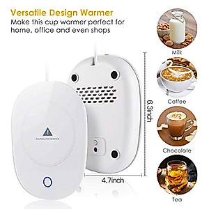Coffee Mug Warmer & Cup Warmer for Desk, Electric Beverage Tea Warmer with Automatic Shut Off for Office Home Use Gift Beverage Candle Wax Cup Warmer Heating Plate