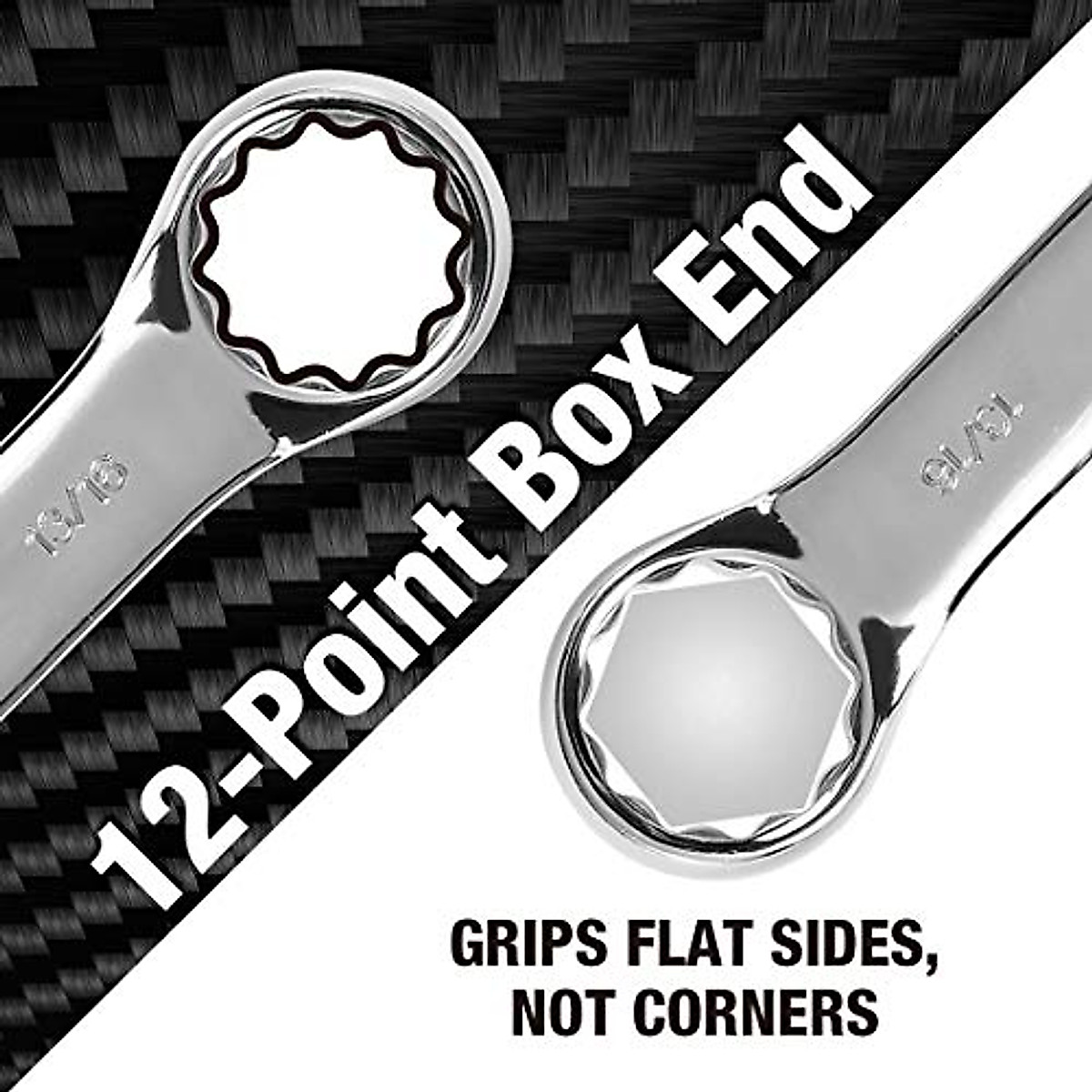 DURATECH Stubby Combination Wrench Set, SAE, 11-piece, 3/8'' to 1'', 12-Point, CR-V Steel, with Rolling Pouch