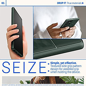 Caseology Parallax Designed for Samsung Galaxy S23 Ultra Case 5G [Military Grade Drop Tested] Enhanced Ergonomic Design Case (2023) - Midnight Green