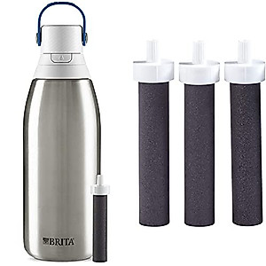 Brita Insulated Filtered Water Bottle with Straw Water Filter Replacements