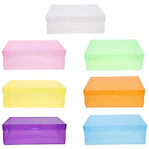 Abaodam 7Pcs Boxes plastic plastic shoes container storage box thicken with cover pp shoes Showcase Shoe Storage Shoebox Storage Box men and women Shoe Storage Boxes shoe rack shoe racks