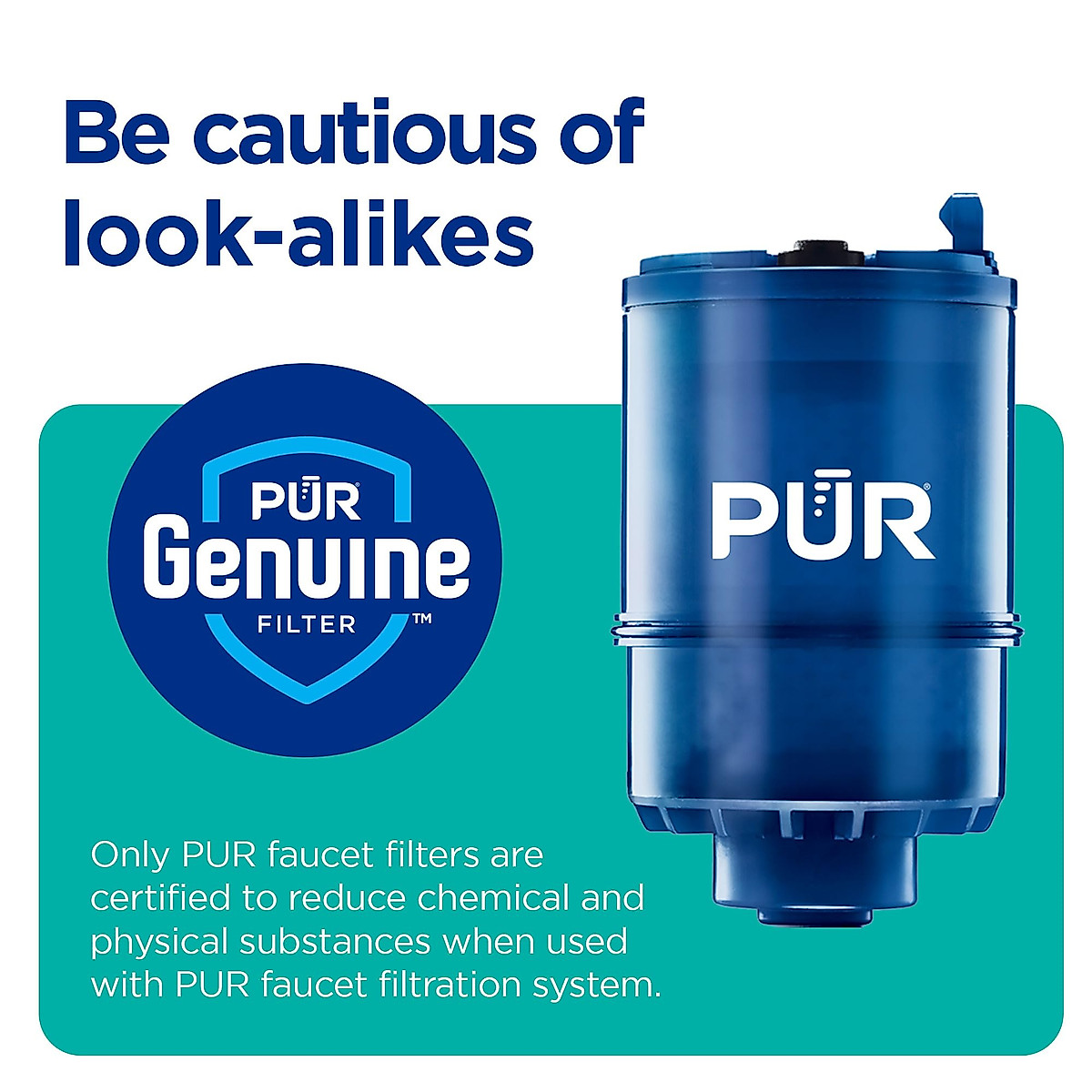 PUR PLUS Faucet Mount Water Filtration System, Chrome – Vertical Faucet Mount Water Filter for Sink – Crisp, Great-Tasting Filtered Water, FM3700