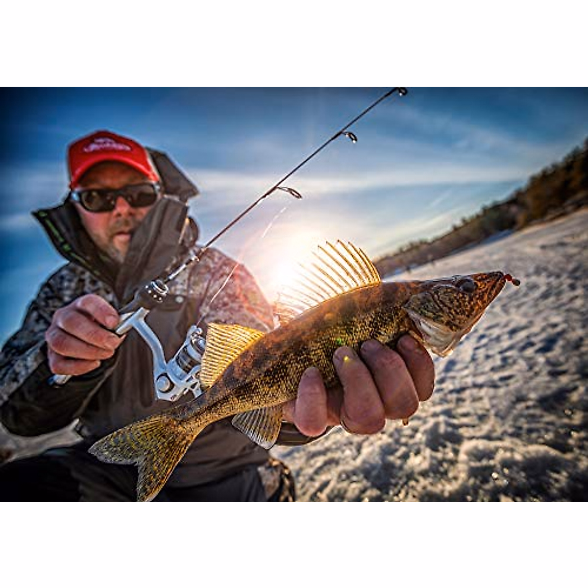 Berkley Trilene® 100% Fluorocarbon Ice, Clear, 4-Pound Break Strength, 75yd Fishing Line, Suitable for Freshwater Environments