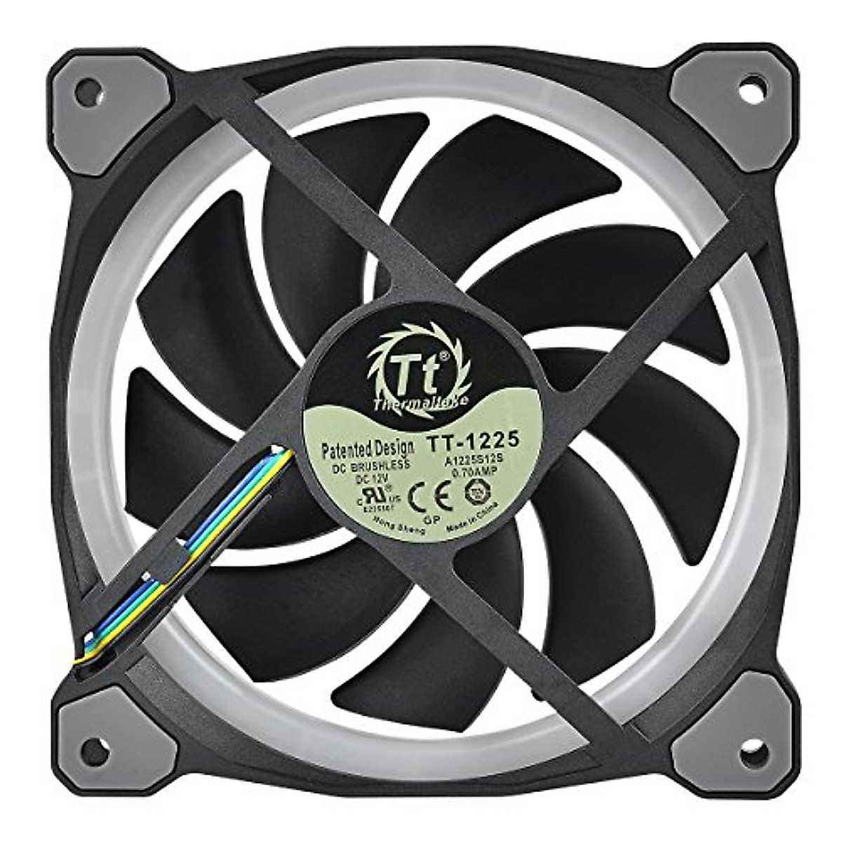 Thermaltake CL-F054-PL12SW-A Riing Plus 12 LED RGB Radiator Fan - Black (Pack of 5)