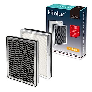 Flintar True HEPA Replacement Filter, Compatible with MA Air Purifier 25 Series, 3-in-1 Pre-filter, H13 True HEPA and Activated Carbon Filter Set, 2-Filters