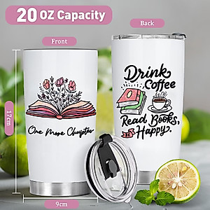 Gifts For Book Lovers - Book Accessories For Reading Lovers Include Canvas Tote Bag, 20oz Book Tumbler, Pink Sock, Bookmarks - Book Club Gifts For Readers Librarian Bookworms Friends Family