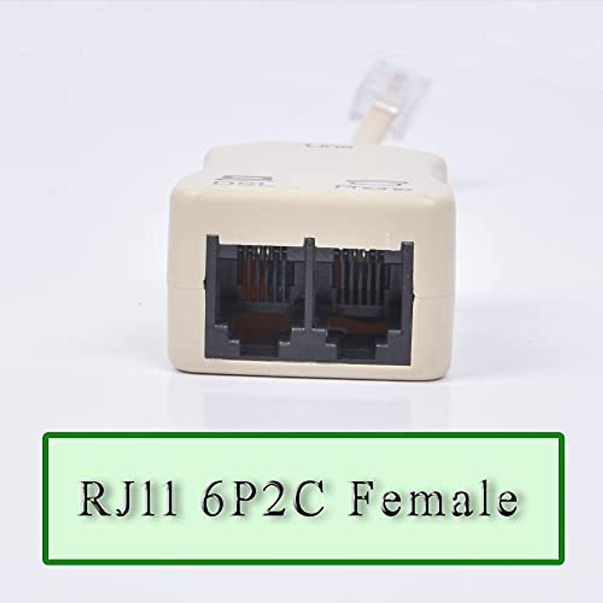 Antfly 3 PCS 2 Wire, 1 Line DSL Filter, with Built in Splitter, Phone Jack Splitter, in-line DSL Filter Splitter/in-line DSL Filter RJ11 6P2C Male to 2 Female Telephone Modem ADSL Splitter Filter