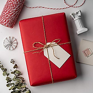 RUSPEPA Kraft Paper Roll - 30 inches x 32.8 feet - Recyclable Paper Perfect for Wrapping, Craft, Packing, Floor Covering, Dunnage, Parcel, Table Runner (Red)