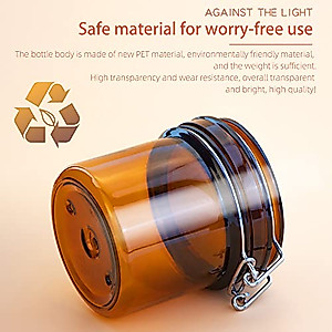 wonplug Coffee Canister for Ground Coffee, Coffee Storage Airtight Canister Coffee Jar Mini Kitchen Canisters for 220ml Food Coffee Bean Storage Travel-2 Pack (Brown)