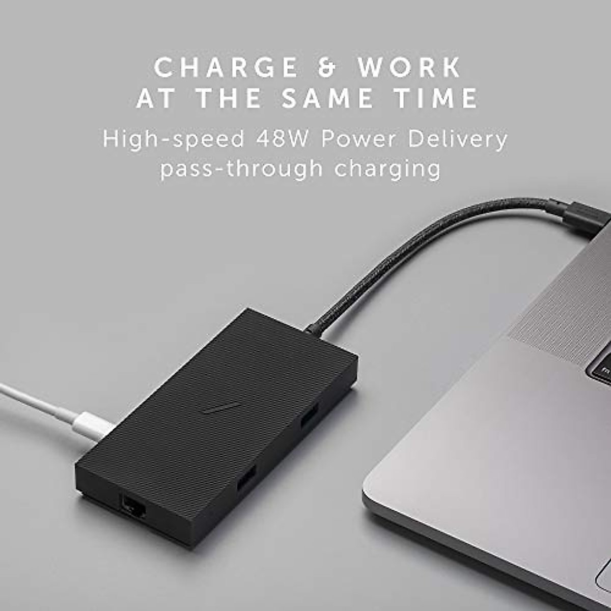 Native Union Type-C Smart Hub – 7-in-1 Adapter with 2 USB 3.0, USB-C Power Delivery, 4K@30Hz HDMI, Micro SD, SD Card Reader, Ethernet Port – Comptabile with MacBook Pro, MacBook Air, Microsoft Surface