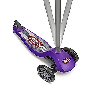 Radio Flyer Lean 'N Glide Scooter with Light Up Wheels, Kids Scooter, Purple Kick Scooter, for Ages 3+ Years