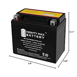 Mighty Max Battery YTX12-BS 12V 10AH Battery for Suzuki VL800 Boulevard C50 01-14