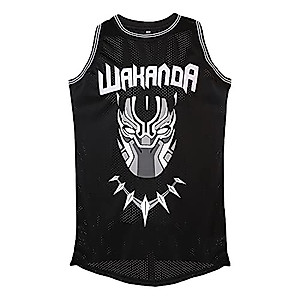 #1 Black Wakanda T'Challa Movie Basketball Jersey Men Black (XX-Large, Black)