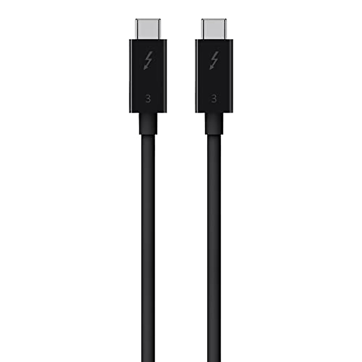 Belkin Thunderbolt 3 Cable (USB-C to USB-C) - USB C Cable For MacBook Air, Galaxy, Apple TV & More, Fast Charging Up To 100W, Made For USB-C, Thunderbolt 3 devices & 5K/Ultra HD - 1.6ft/0.5m - Black