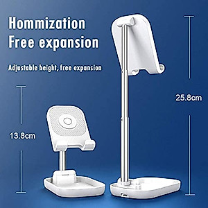 N/A Cell Phone Stand, Angle Adjustable Phone Stand,Desktop Sturdy Aluminum Metal Phone Holder,Compatible with Mobile Phone Tablet