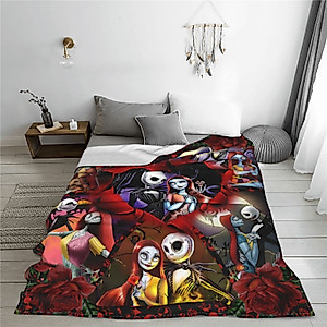 Ennankob Christmas Throw Blankets Soft Warm Micro Fleece Blanket Novelty Home and Collectible Holidays Party All Seasons for Kids Aldults 50''X40'', Black 4