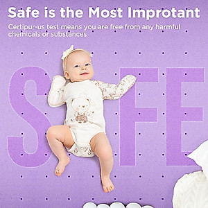 BedsPick Mattress Topper Twin XL Memory Foam, Gel Mattresses Pad Extra Long Twin for Back Pain Relief, 2 Inch Plush College Dorm Bed Cushion for RV, Camp, Couch and Hospital, Purple