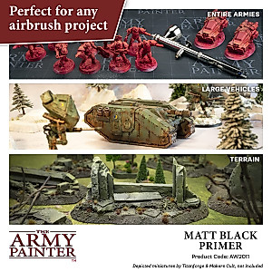 The Army Painter Warpaints Air Air Primer Matt Black 18ml Acrylic Paint for Airbrush, Wargaming and Modelling