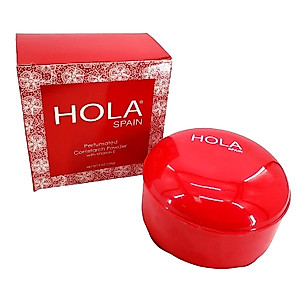 Hola Spain Skin Petal Body Talc Dusting Powder & Puff 4 oz.