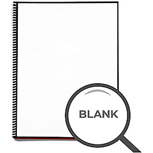 WIPEBOOK REUSABLE NOTEBOOK - Dry Erase Notebook Available in Blank, Ruled or Graph | Dry Erase Notepad Paper for Meeting, Business, Office, Home | Mini Dry Erase Board | Blank