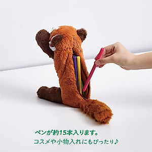 Kingjim PZ2024 Red Panda Pen Pouch Pose- Pen Case