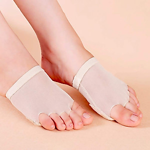 Milisten 1 Pair Womens Half Sole Ballet Foot Thong Moden Dance Paw Pads Shoes Fitness Size M