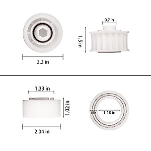 Axfvd 3884997-R6 Guide Wheels Pully Gears Replacement, with 4 Pack Guide Wheels and 2 Pully Gears for Maytronics Dolphin Nautilus CC Plus M200/M400/M500 and Dx3/Dx4/Dx6 Premier Pool Cleaner