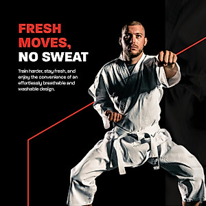 Hawk Sports Karate Uniform, Lightweight Karate Gi with Belt for Kids and Adults, Ideal for Martial Arts Training and Sparring, Durable Training Gear, Size 5 (5'9''/170lbs)