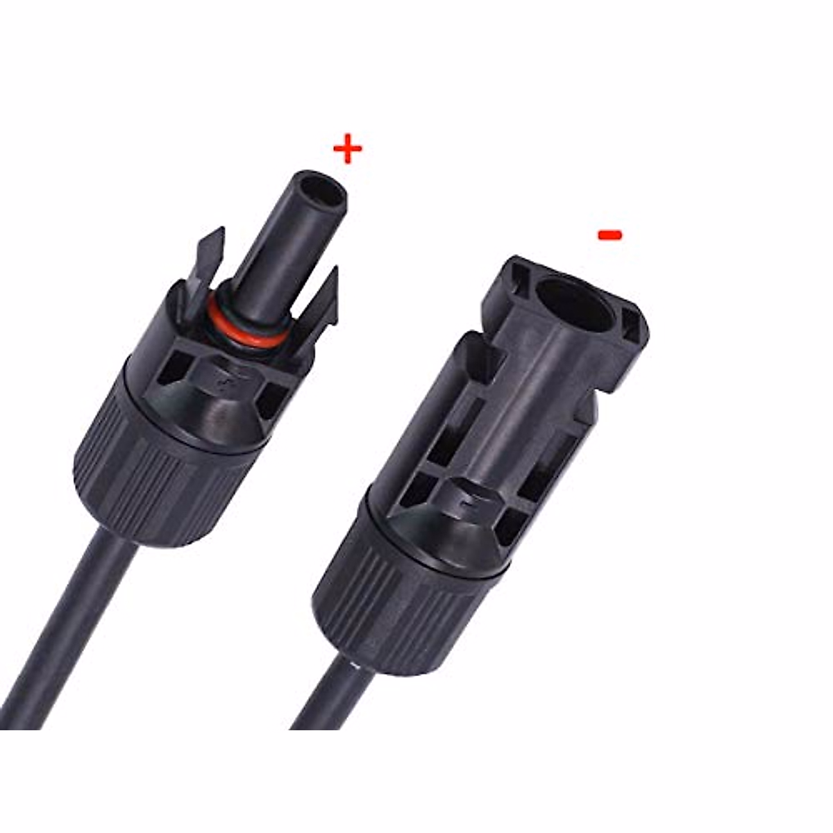 Solar Panel Connectors 10AWG Compatible with MC4 Connecter to SAE Adapter PV Extension Cable Wire for RV Caravan Solar Panels Battery Charger kit with Two SAE to SAE Polarity Reverse Adapters