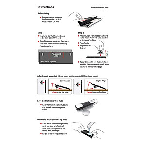 GPG2 ESC Computer Keyboard and Laptop Stand, Ergonomic Angles and Tilt, Two Sizes of Stands Included, Compatible with Flat-Back Keyboard Only