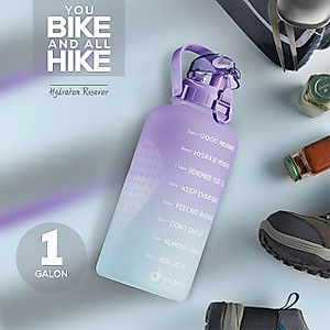 YOU GOT THIS LIVING Motivational Water Bottle with Straw & Handle,One Gallon Water Bottle 128 oz/3.8L,Reusable Water Jug, Achieve All-Day Hydration SpillProof, BPA FREE