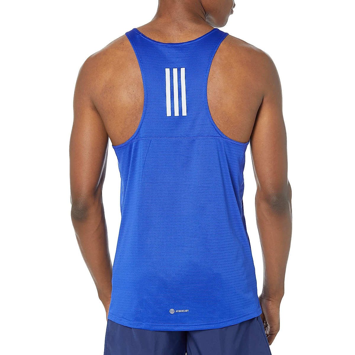 adidas Men's Own The Run Singlet, Lucid Blue, Large