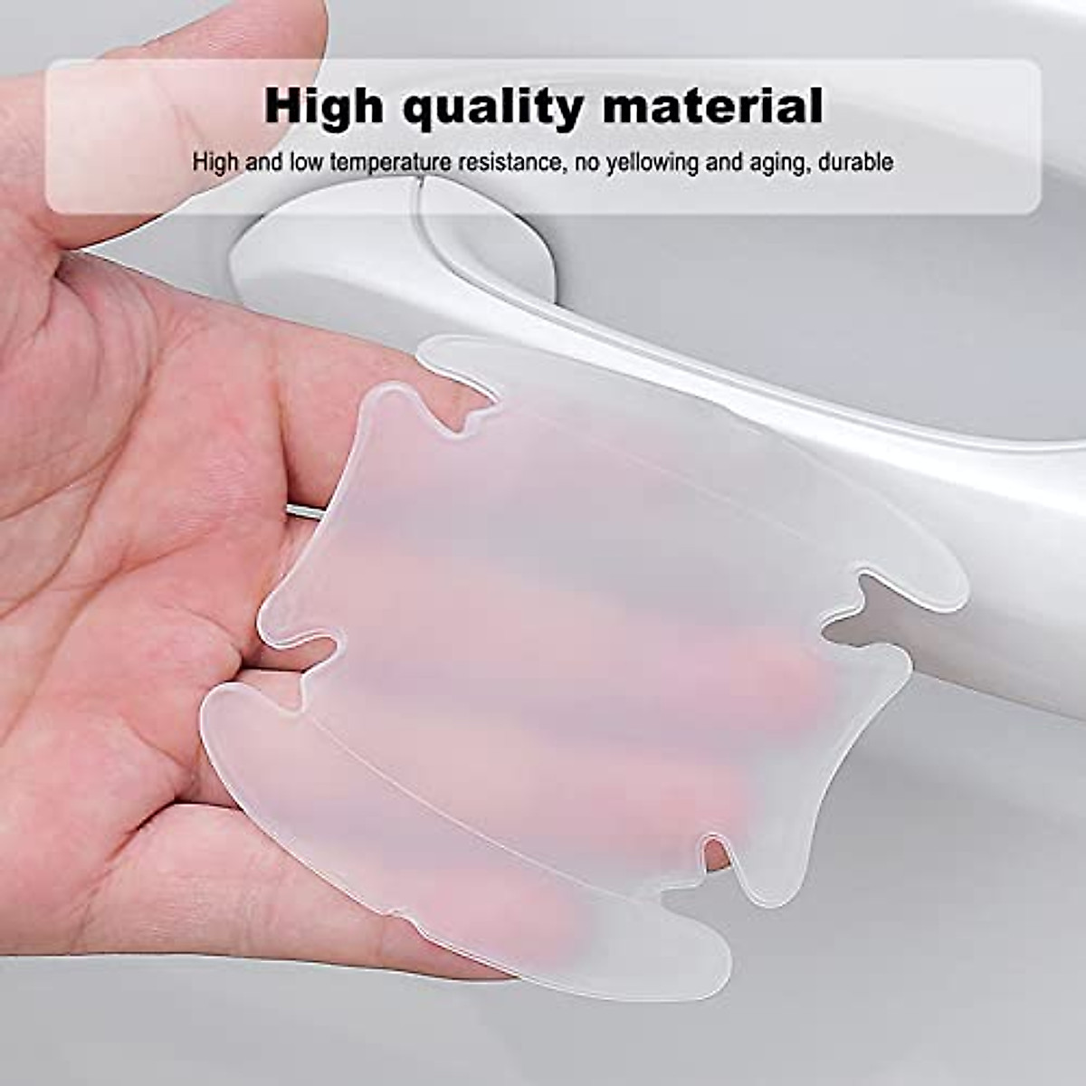 Klyuqoz Car Door Handle Protector, Car Door Handle Scratch Protector Pack of 16, Universal Car Clear Door Bowl Paint Protection Film Waterproof Anti-Scratch Stickers (Clear, Black)