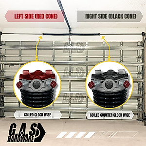 Garage Door Torsion Springs (295 x 2 x 41) | 1" ID Steel Bearing | Left and Right Hand Wound Replacement (Pair)