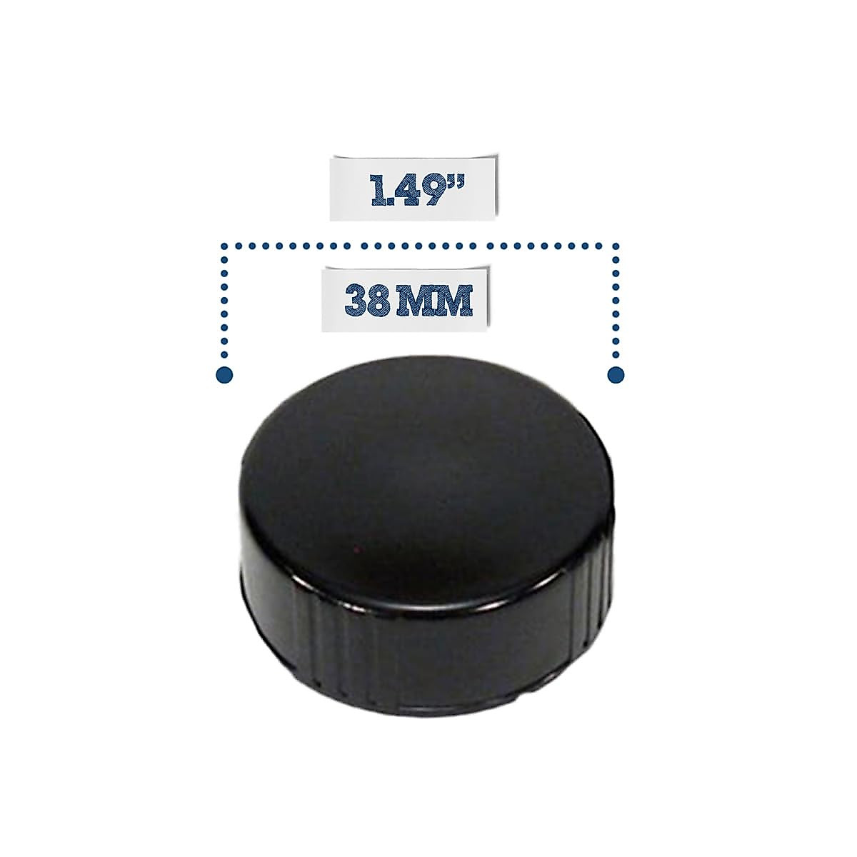 Kombucha Airtight Re-usable Secondary Fermentation Lids 8pk | Fits most store-bought Kombucha Bottles & Most Growlers | 38mm polyseal cap | Rust free