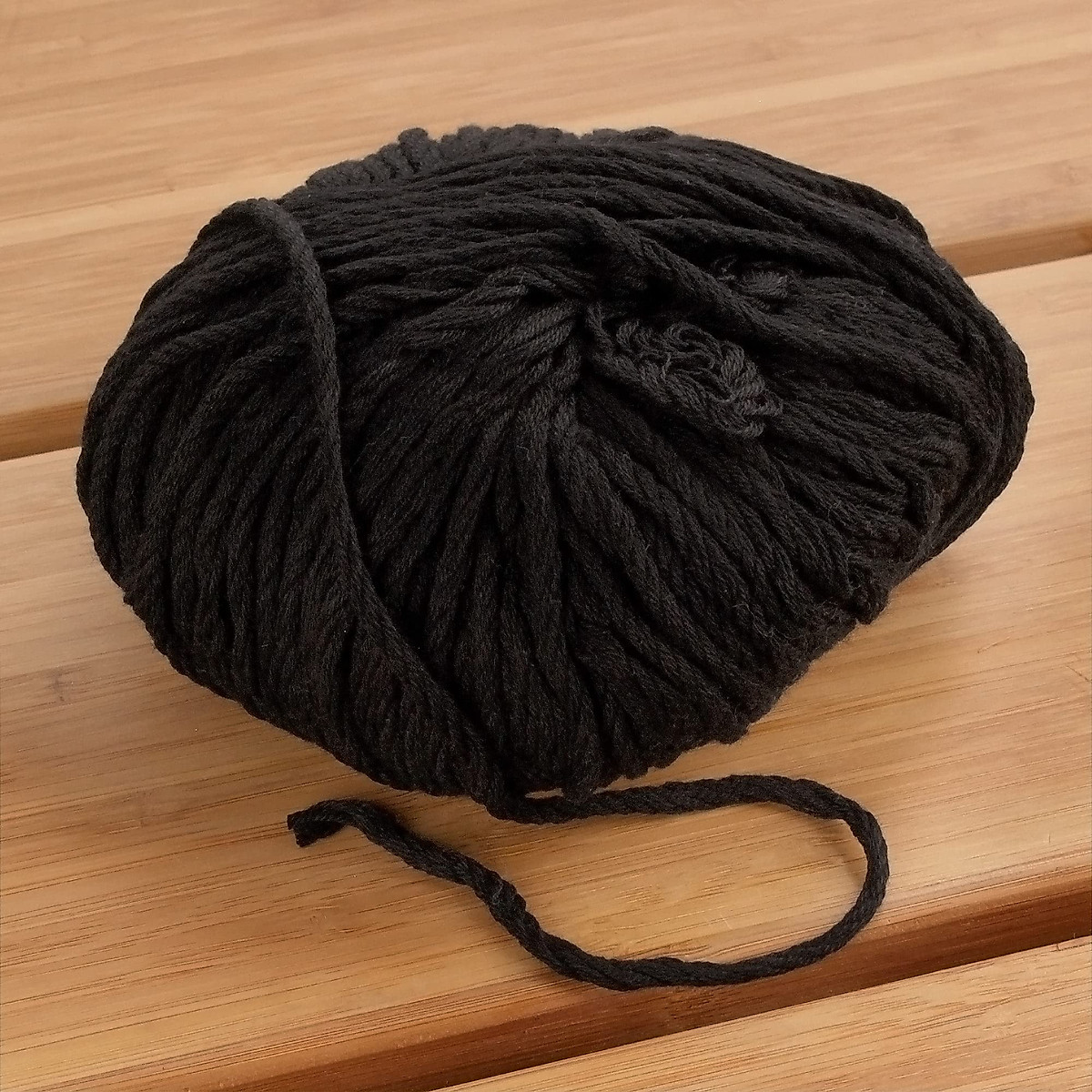 JubileeYarn Bamboo Cotton Chunky Yarn - 100g/Ball - Midnight Black - 2 Balls