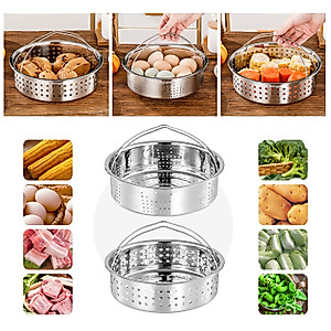 Skingwa Steamer Basket,Steamer Basket Insert for 6,8 Pots (Small Hole)