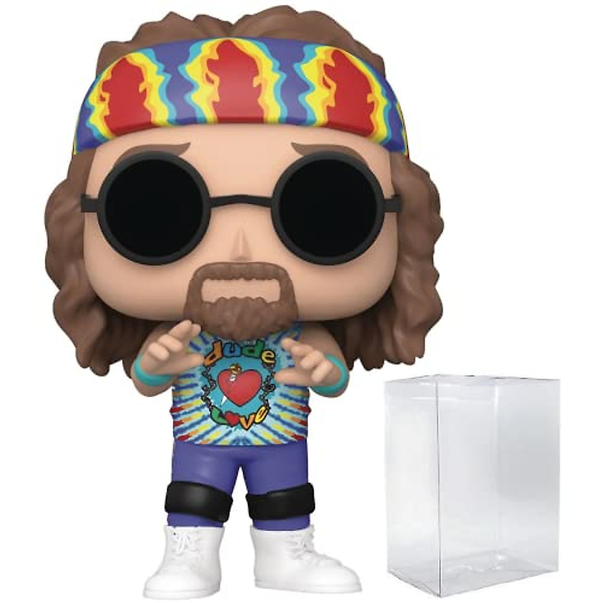 POP WWE: Dude Love Funko Pop! Vinyl Figure (Bundled with Compatible Pop Box Protector Case), Multicolor, 3.75 inches