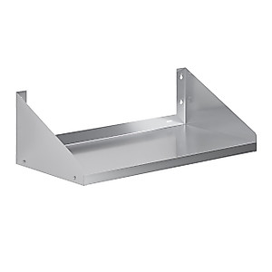 AmGood 36" Long X 18" Deep Stainless Steel Wall Shelf with Side Guards