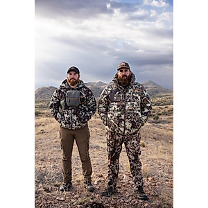 First Lite Men's Chamberlin Down Jacket - Warm Down Insulated Camo Hunting Puffy - First Lite Fusion - Large