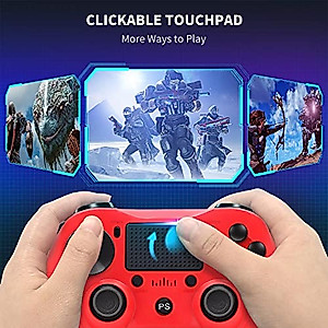 EFFUN Wireless Controller for PS4 /Slim/Pro/PC, Pa4 Controller for Playstation 4 Controller for PS4 Controller with DoubleShock, Motion Sense, Touchpad, Audio Jack, Speaker, Turbo, Gifts for Children